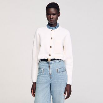 Sandro Ceinture en cuir &agrave; boucle fantaisie