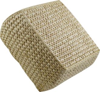 NUOBESTY ADOCARN Geflochtener Quadratischer Fu&szlig;hocker aus Naturmaterial Stabiles Sitzm&ouml;bel f&uuml;r Wohnzimmer und Flur Handgefertigt Strapazierf&auml;hig und Vielseitig