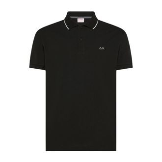 Sun 68 Polo aus Piqu&eacute;-Baumwolle - - Tops - Herren - Schwarzk - S