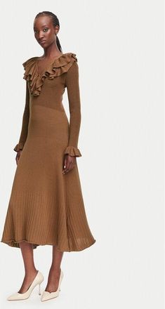 Marella Strickkleid Slatino 2623326034 Braun Regular Fit