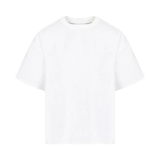 Bottega Veneta Femme, Tops, Blanc, Taille: 36 FR T-Shirt en coton textur&eacute;