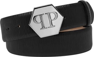 Philipp Plein Gürtel - Gürtel Hexagon - Gr. 70 - in Schwarz - für Damen