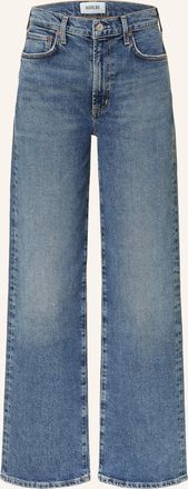 A Gold E Agolde Straight Jeans Harper blau