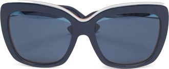 Dior lunettes de soleil 3985O Graphic F &agrave; monture papillon - Bleu