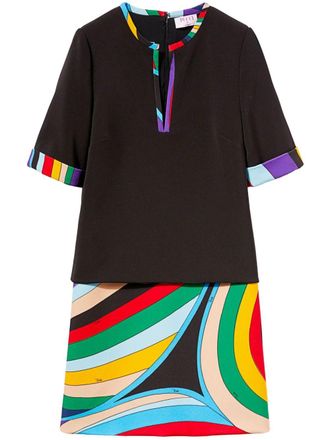 Pucci robe courte à imprimé Iride - Noir