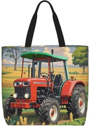 Generic Th&egrave;me Tracteur Sac A Main Femme Imperm&eacute;able Sacs De Courses D&eacute;contract&eacute; Sac Fourre Tout Pour Voyage Gym Plage