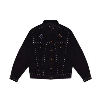 Needles Homme, Vestes, Noir, Taille: L Veste en jean clout&eacute;e