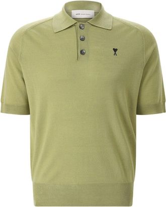 Ami Homme, Pulls, Vert, Taille: S Merino Polo