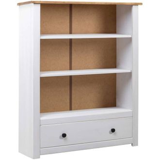 vidaXL vidaXL Biblioth&egrave;que Blanc 80x35x110 cm Pin massif Assortiment Panama