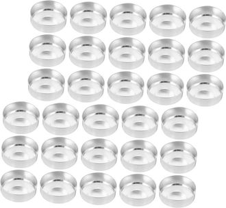 NUOBESTY 150 St&uuml;ck Teiliges Aluminium Teelicht Dosen Hitzebest&auml;ndige Leere Kerzengl&auml;ser f&uuml;r DIY Aromatherapie Leichte Wiederverwendbare Teelichthalter f&uuml;r Kerz