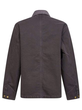 Carhartt Work in Progress Mens Shale Michigan Coat Jacket Brown Organic Cotton Bomber