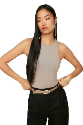 Trendyol Trendyol Damen TWOSS20BD0044 Body, Nerz, L