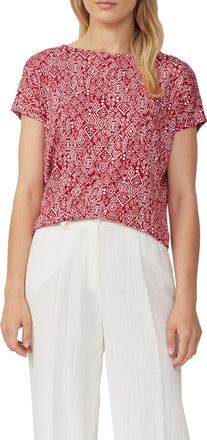 s.Oliver Flie&szlig;endes T-Shirt aus Viskosemix mit All-Over-Muster