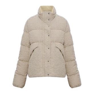 Moncler Femme, Vestes, Beige, Taille: 38 FR Doudoune Courte Cloante