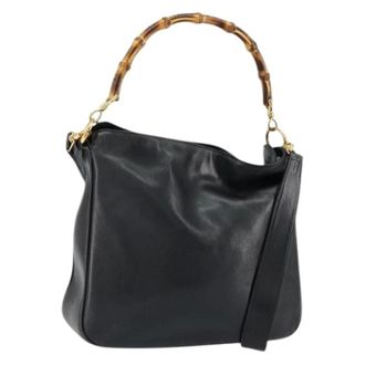 Gucci Sac &agrave; main vintage en cuir Pre-owned - Femme - Pre-owned - Noir - Taille: ONE Size