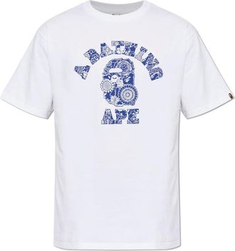 A Bathing Ape A Bathing Ape, Homme, Tops, Blanc, Taille: XL T-shirt &agrave; imprim&eacute; graphique