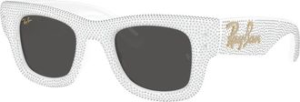 Ray-Ban Wayfarer Puffer Crystal Pav&egrave; Edition - - Accessories - unisex - Wei&szlig; - 47 MM