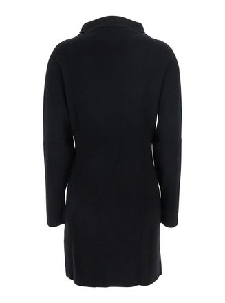P.A.R.O.S.H. Wool-Cashmere Turtleneck Midi Dress - Black