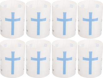 NUOBESTY 8 St&uuml;ck Kunststoff Kerzenzylinder Winddicht Bruchfest Blau Kerzenschutzrohr f&uuml;r Dekoration und Selbstgemacht