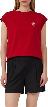 s.Oliver Relaxed-Fit-Shirt mit Print und überschnittenen Schultern