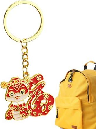 Generic Porte-cl&eacute;s avec breloque serpent - Souvenir du Nouvel An 2025 - Pendentif serpent Charm souvenir 2025 | B&eacute;n&eacute;diction de lann&eacute;e chinoise 2025, ornement 