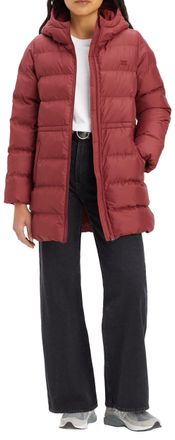 Levi's Damen Hooded Midi Jacke, Syrah, M