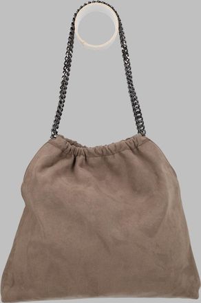 Stella McCartney Womens Shoulder Bag Falabella Drawstring Beige Polyester