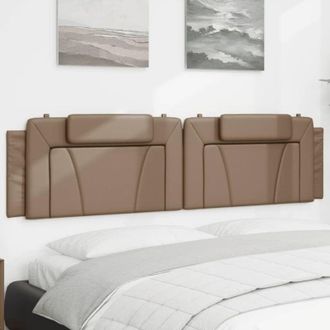 vidaXL Coussin de t&ecirc;te de lit cappuccino 200 cm similicuir Vidaxl