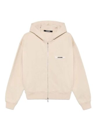 Jacquemus Sweat &agrave; capuche zipp&eacute; en gros-grain
