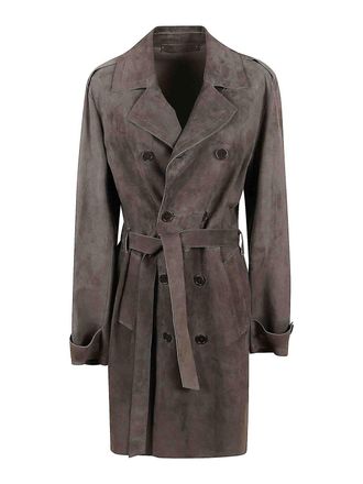 Salvatore Santoro Kurzer Mantel - Braun