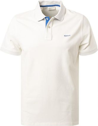 GANT Herren Polo-Shirt wei&szlig; Baumwoll-Piqu&eacute;