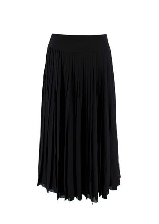 Dior Christian Dior Black Pleated Silk Skirt Size XS