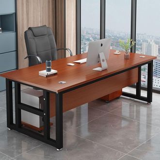 Generic Stabiler Schreibtisch Industrieller Schreibtisch Mit Robustem Metallgestell for Das Heimbüro Arbeitsplatz,PC Tisch for Büro Heimbüro Arbeitszimmer Woh