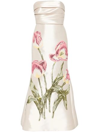 Amsale Abendkleid mit Pailletten - Nude