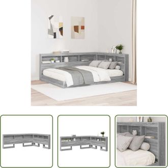 vidaXL Holzwerkstoff - Aufbewahrungskopfteil Graues Sonoma 150 cm Holzwerkstoff