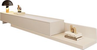 Generic Ausziehbarer TV-Ständer mit Stauraum, minimalistisches rechteckiges Entertainment-Center mit 3 Schubladen, Moderne TV-Konsole, Fernsehtisch for Wohnzi