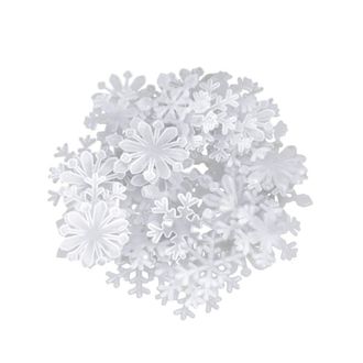 Amosfun 200 St&uuml;cke 3D Leuchtsticker Leuchtaufkleber Leuchtende Schneeflocken Aufkleber Fluoreszierende Sticker Weihnachten Wandaufkleber Kinderzimmer Wandtatt