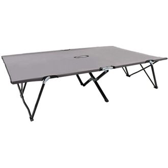 vidaXL vidaXL Chaise longue pliable 2 places Gris Acier