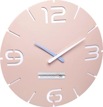 TFA Dostmann 60.3536 Contour Design Funk-Wanduhr (pink apricot mit Batterie)