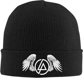 Generic Casquette Homme, embl&egrave;me des Ailes Cercle Triangle Blanc Femmes Unisex Chapeau tricot&eacute; Bonnet Bonnet Cadeau Cyclin dext&eacute;rieur Hiver Chaud de No&euml;l