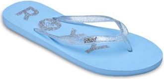 Roxy Femme Viva Sparkle Sandale, Blue Jay Silver, 38 EU