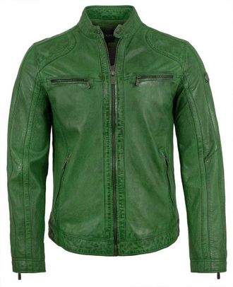 Jilani Lederjacke Flash-2 Jilani - Herren Lederjacke Lammnappa gr&uuml;n