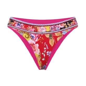Camilla Blumige Bikinihose mit Kristallen - - Swimwear - Damen - Rot - L