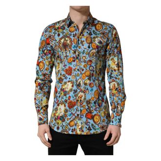 Dolce & Gabbana Homme, Chemises, Multicolore, Taille: XL Gold Shirt