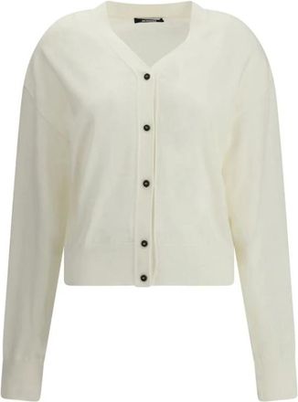 Jacquemus Femme, Pulls, Blanc, Taille: 36 FR Cardigan en laine mérinos