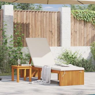 vidaXL Vidaxl - Chaise longue 200x55x30 cm en bois dacacia massif