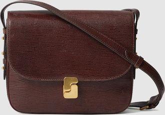 SOEUR Sac Bellissima Maxi L&eacute;zard Chocolat