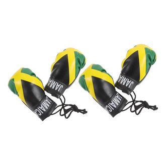 Cabilock 2 Paare Gro&szlig;e Realistische Boxhandschuh Anh&auml;nger Jamaica Weihnachtliche Auto-Spiegel Dekoration Vielseitiger H&auml;nge-schmuck Festliche Souvenirs Dekorat