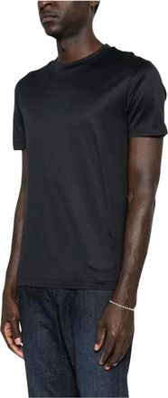 Emporio Armani Homme, Tops, Bleu, Taille: 2XL Crew Neck T-Shirt