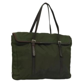 Prada Pre-owned Nylon sacs-prada - Femme - Pre-owned - Vert - Taille: ONE Size